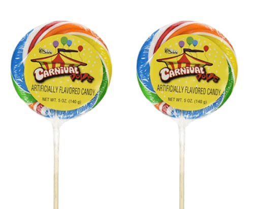 Amazon.com : NST Giant Carnival Swirl Lollipops 4.25 oz. (120g) (Pack ...