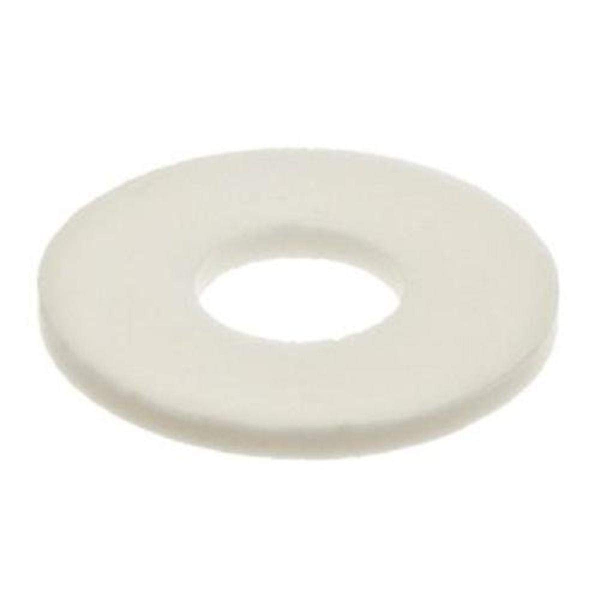 Nylon 6/6 Flat Washer, Plain Finish, Off-White, 1/2" Hole Size, 0.56 ...