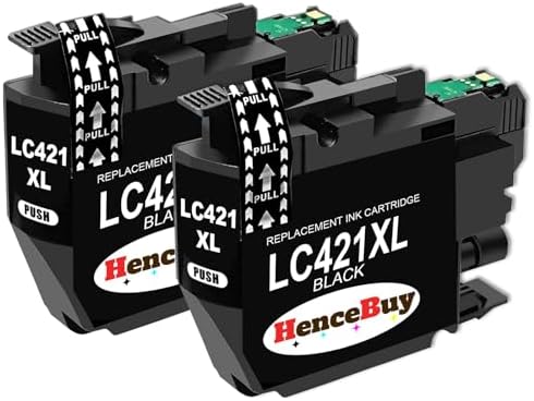 HenceBuy LC421XL Black Ink Cartridges for Brother LC421 XL LC-421XLVA ...