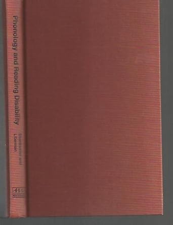 Phonology and Reading Disability: Solving the Reading Puzzle (Volume 6 ...