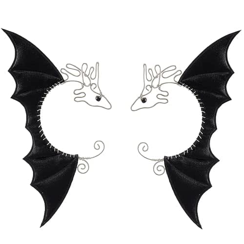 Amazon.com: FRESHME Fairy Ear Cuffs Bat - Gothic Elf Ear Clip Wraps ...