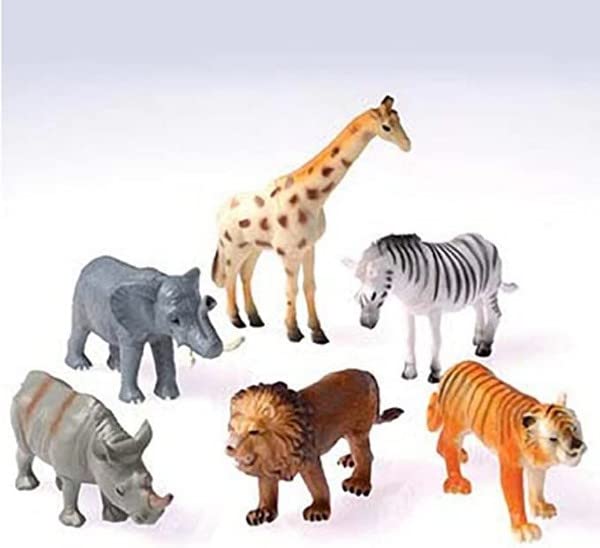 Buy Basha Mall Toy 6 Plastic Toy Safari Animals Online at Low Prices in ...