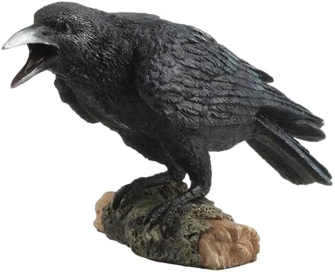 Amazon.com: Top Collection Raven Perched on Branch Statue - Collectible ...