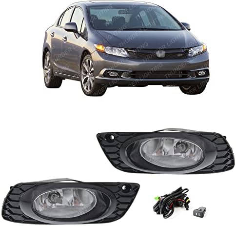 Amazon.com: New Set of 2 Fog Lights Assembly with Brackets + Harness ...