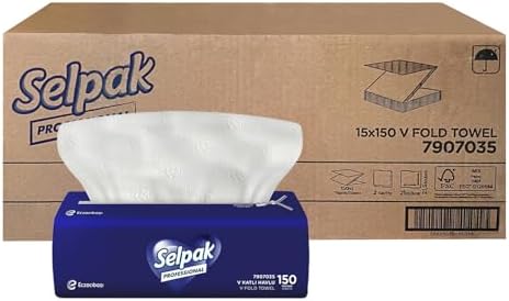 Selpak Professional V Fold Paper Hand Towels, 2 Ply 2250 Sheets ...