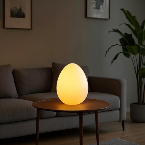 Mr.Go 11-Inch LED Egg Lamp with Remote - Color-Changing, Cordless ...