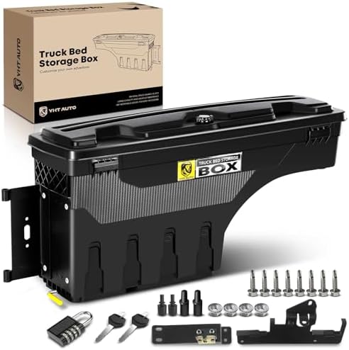 Amazon.com: SCITOO Truck Bed Storage Tool 180° Rotating Tool Box Fit ...