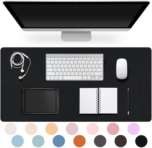 Amazon.com: Leather Desk Pad Protector,Non-Slip Desk Pad,on-Slip PU ...