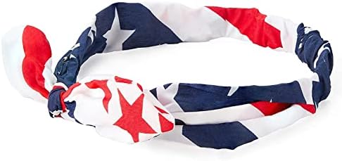 Amazon.com: Pejlnd American Flag Bandana - 2Pcs Polyester Hairband, Red ...