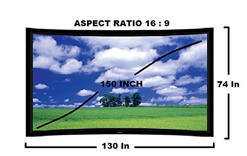 Luzon Dzire Curved Fixed Frame Projector Screen 150 Inch in Imported ...