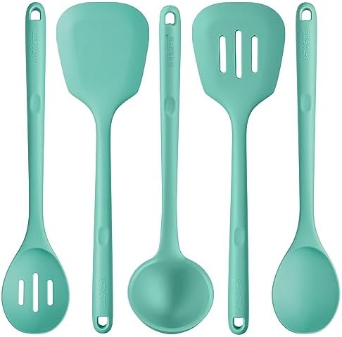 U-Taste Extra Long Silicone Kitchen Utensils, 5 Pcs 230℃ Heat Resistant ...