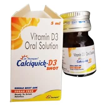 Calciquick-D3 Shot 60K S/F - Bottle of 5 ml Oral Solution : Amazon.in ...