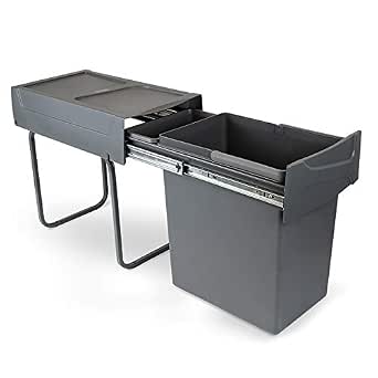 Emuca Waste Container with Lower Fixing for Kitchen, Removable ...