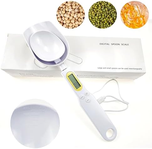 Amazon.com: Digital Measuring Spoon Scale, 0.1-500g Electronic Kitchen ...