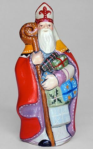 Amazon.com: St. Nicholas With A Crook Chalkware Figure: Holiday ...