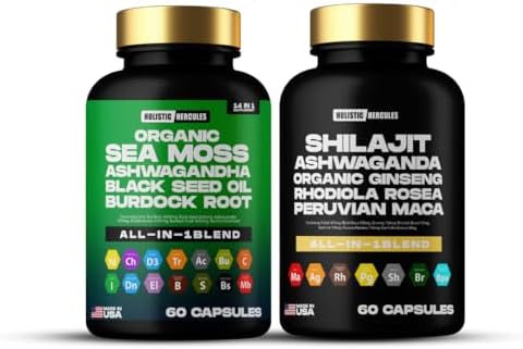 Amazon.com: Holistic Hercules Premium Combo Bundle - Sea Moss 9000mg ...