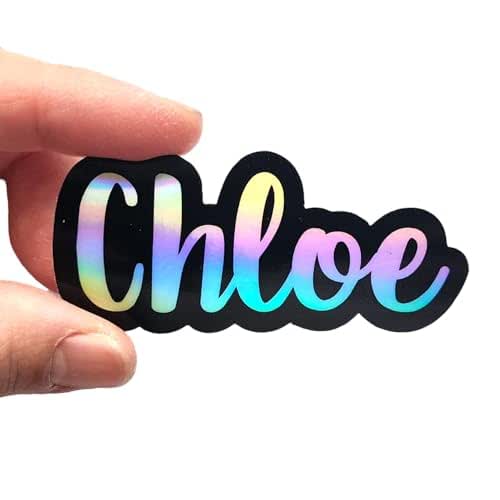 Amazon.com: Handmade Holographic Personalized Name Outline Cursive ...