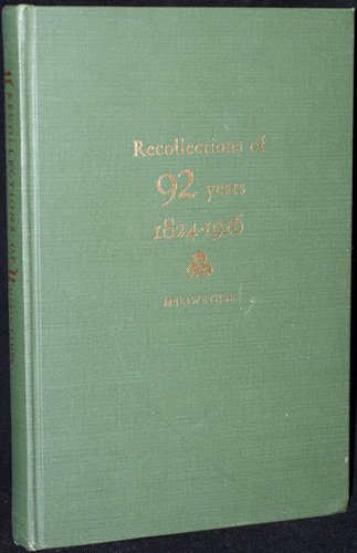 Recollections of 92 years, 1824-1916: Meriwether, Elizabeth Avery ...