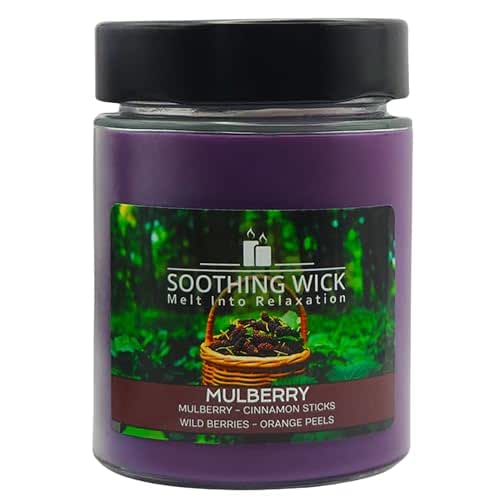 Amazon.com: Luxury Scented Candle - Mulberry | Mulberry & Orange Peel ...