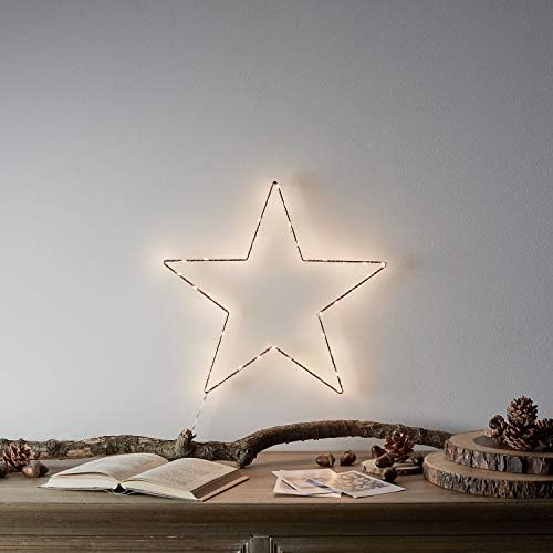 Lights4fun Christmas Indoor Light Up Star Window Decoration with 80 ...