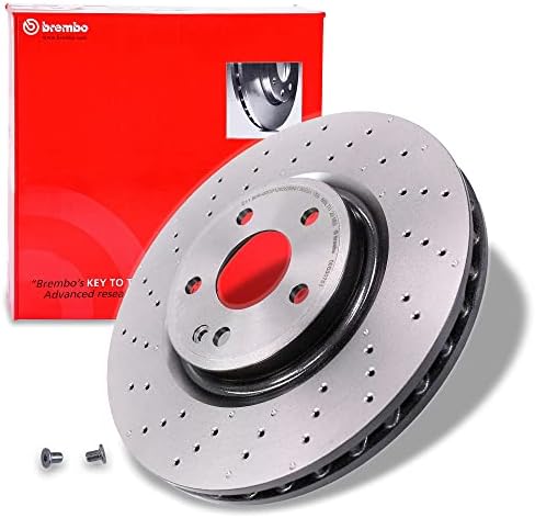 Amazon.com: Brembo 09.B436.51 UV Coated vented drilled Front Brake ...
