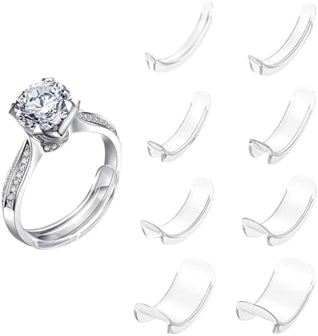 8 Sizes Invisible Ring Size Adjusters for Loose Rings, Clip-On Ring ...