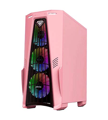 Apevia Crusader-F-PK Mid Tower Gaming Case with 1 x Full-Size Tempered ...