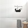 2PCS Bath Stickers Bathroom Door Sticker Bath Tub Removable Wall Art ...