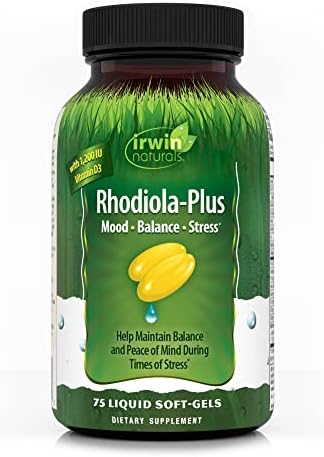 Amazon.com: Irwin Naturals Rhodiola-Plus - 75 Liquid Soft-Gels - Helps ...