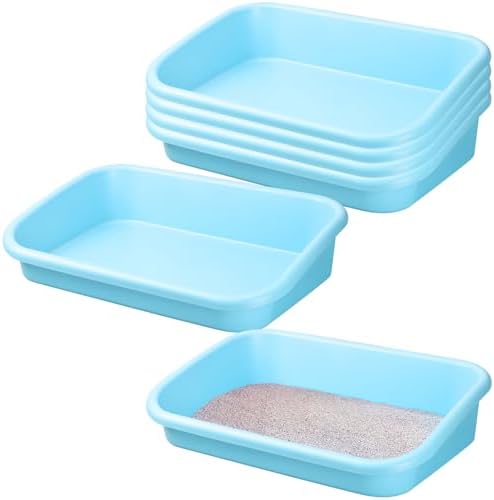 Amazon.com: Suclain 6 Pcs Extra Large Low Entry Cat Litter Box 23.23 x ...