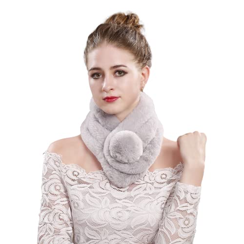 Buy Dressify - Autumn Winter Student Scarf/Girl Imitation Rabbit Fur ...