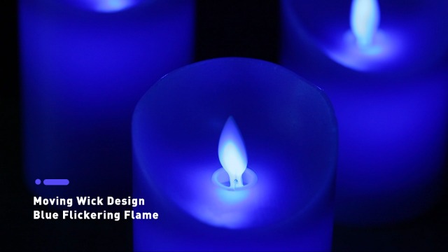 Watch Remote Control Blue Flameless Candles with Real Blue Flickering ...