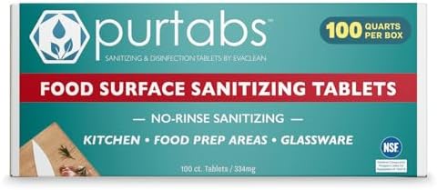 Amazon.com: PurTabs 334mg Sanitizing Tablets for Commercial Kitchens ...