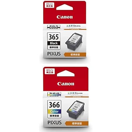 Amazon.co.jp: Canon 純正 インクカートリッジ BC-365 (ブラック) + BC-366 (3色カラー) セット : パソコン・周辺機器