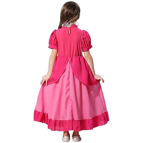 Atorhcer Princess Peach Costume for Girls Kids Princess Peach Dress ...
