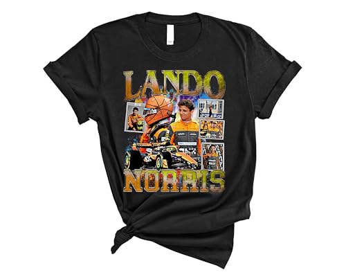 Amazon.com: Lan.do Nor.ris T-Shirt, Formula Racing Driver Fan Shirt, Mc ...