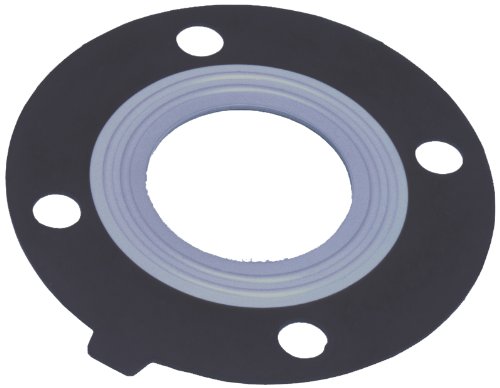 Asahi America Low Torque AV Gasket, PTFE-Bonded EPDM, Full Face, 1-1/2" Pipe Size, 1.7" ID, 4.9 ...