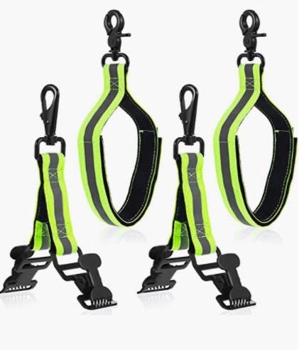 Heavy Duty Firefighter Glove Strap with Green Reflective Trim Fire Gear ...