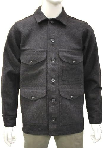 Amazon | (フィルソン)FILSON 10043 シングル マッキーノ クルーザー ウールジャケット Charcoal チャコール ...