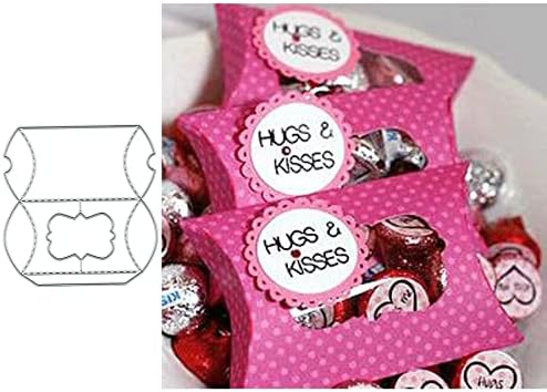 Amazon.com: Silver Metal Cutting Dies Candy Gift Box Embossing Stencil ...