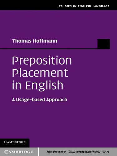 Amazon | Preposition Placement in English: A Usage-based Approach ...