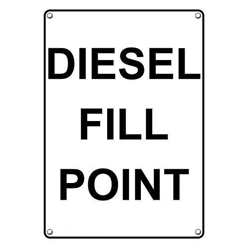 Amazon.com: Weatherproof Plastic Vertical Diesel Fill Point Sign with ...