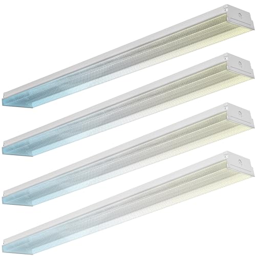 Sunco 4 Pack LED 11 Inch Prisma Wraparound, 4 Foot LED Light Fixture ...