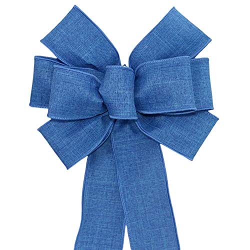 Amazon.com: Royal Blue Rustic Wreath Bow - Hanukkah Bow by Package ...
