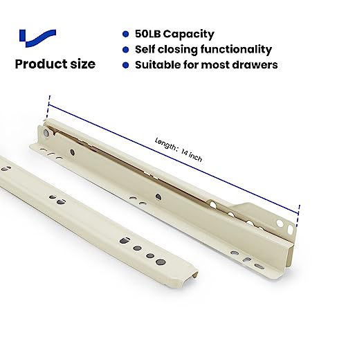 Snapklik.com : 14 Inch Drawer Slides For Plastic Cabinet Drawer, 2 Pair ...