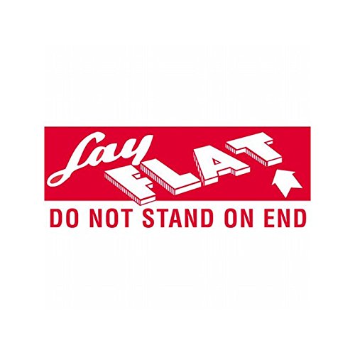 Amazon.com: Box Packaging "Lay Flat - Do Not Stand On End" Labels, 3" x ...