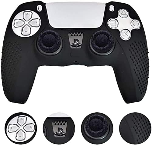 OIVO INDIA Black & White Controller Silicone Cover Case PS5 Controller ...