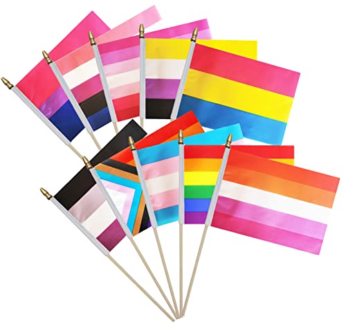 20 Pack Rainbow Pride Flags Set Small Mini Miniature LGBTQ - Want It All