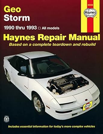 Geo Storm Automotive Repair Manual 1990 thru 1993: Haynes North America ...
