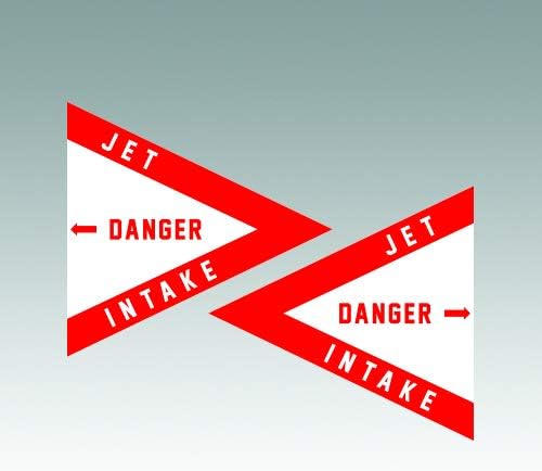 Amazon.com: RDW Pair Jet Intake Danger Sticker - Die Cut - Decal ...